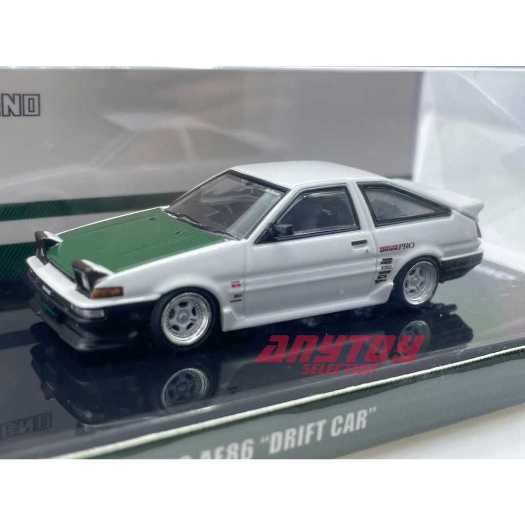 INNO64 1/64 TOYOTA SPRINTER TRUENO AE86 DRIFT KING CAR WITH CARBON DOORS KEIICHI TSUCHIYA ...