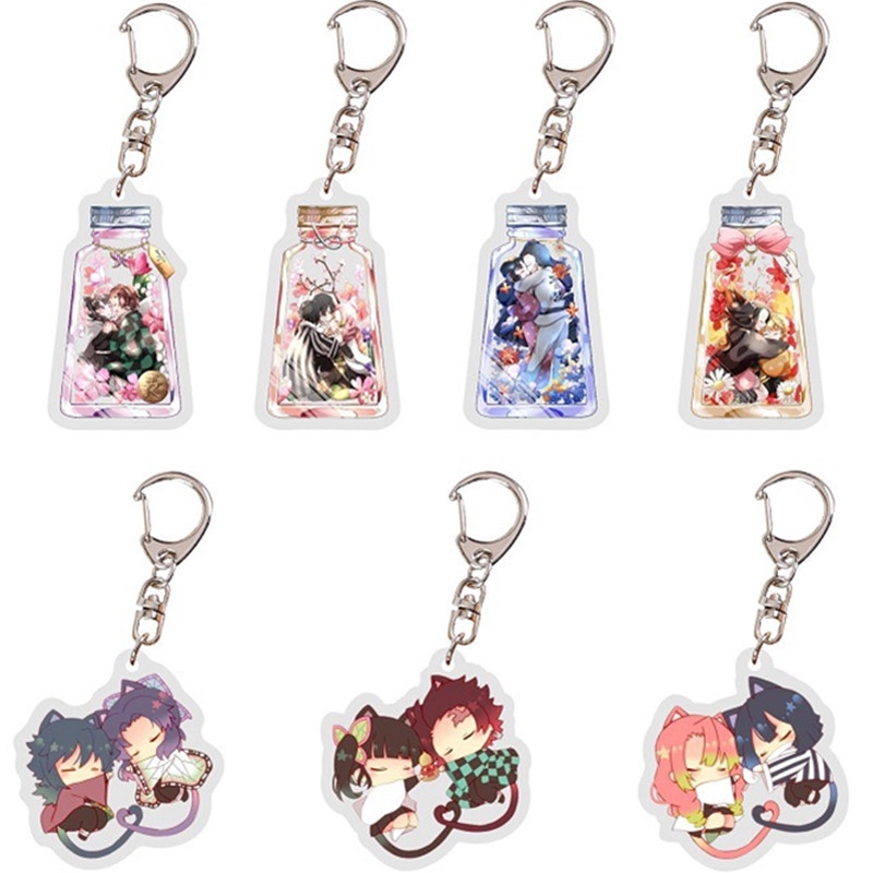 CP! Demon Slayer Couple Combination Keychain Kanawo Tanjiro Nezuko ...