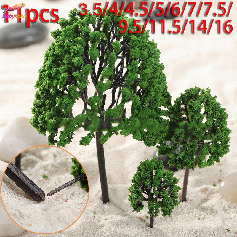 Model Trees Artificial Mini Decoration Supplies 11pcs Railroad Layout ...