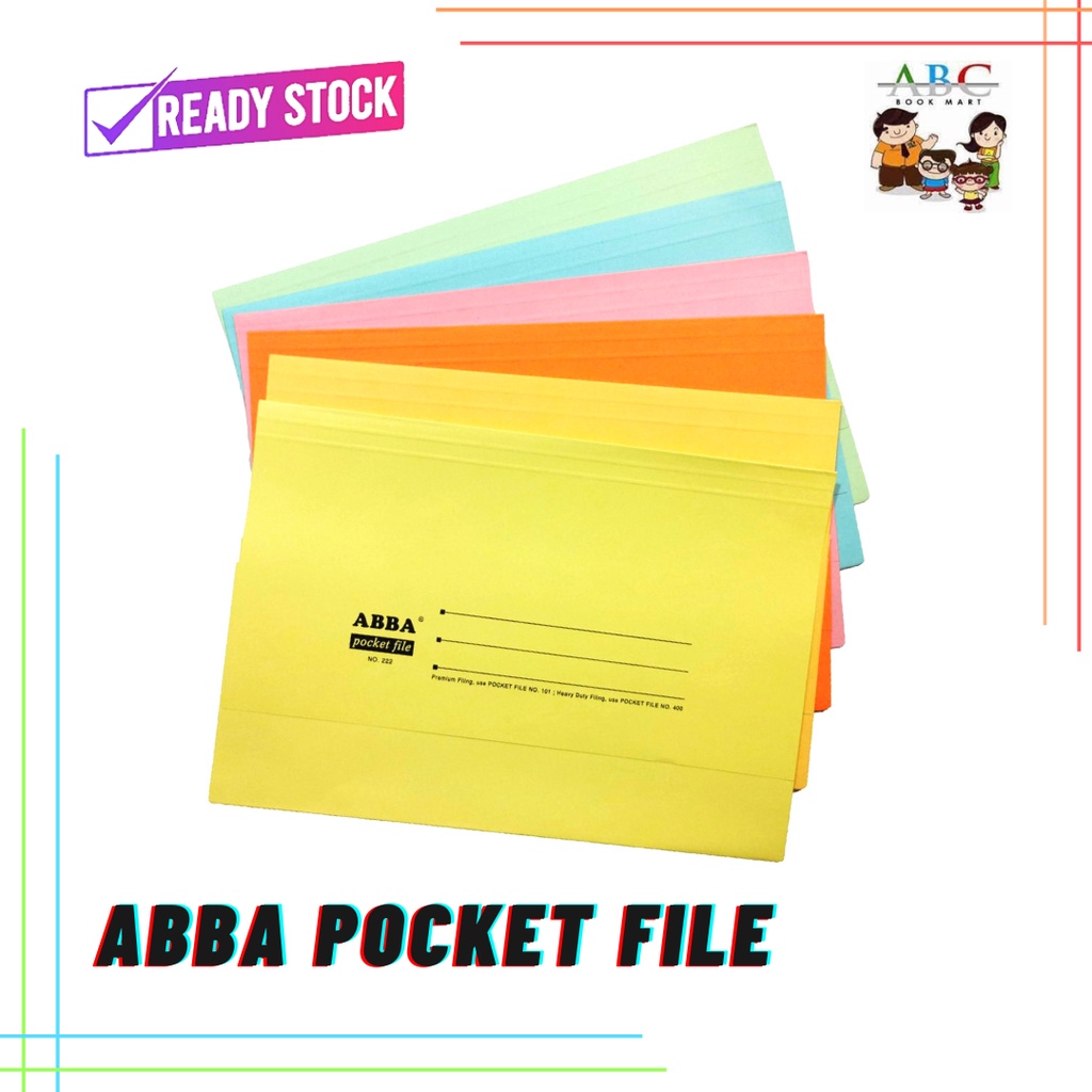 ( READY STOCK ) ABBA POCKET FILE A4 NO.222 HEAVY DUTY FILLING | Shopee ...