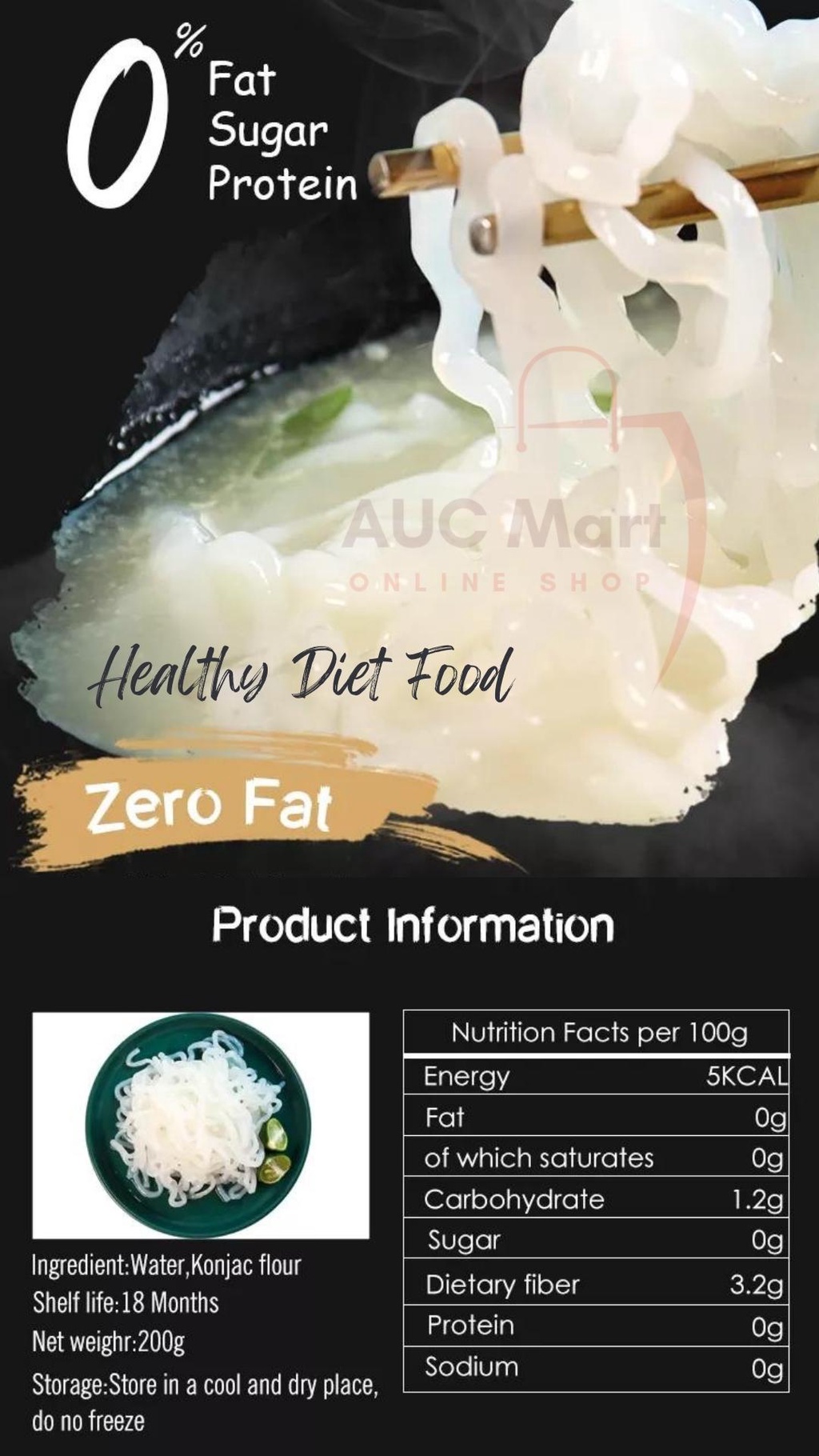 Konjac Diet Food Healthy Halal Udon Noodle / Laksa / Mee Keto Slim Loss ...