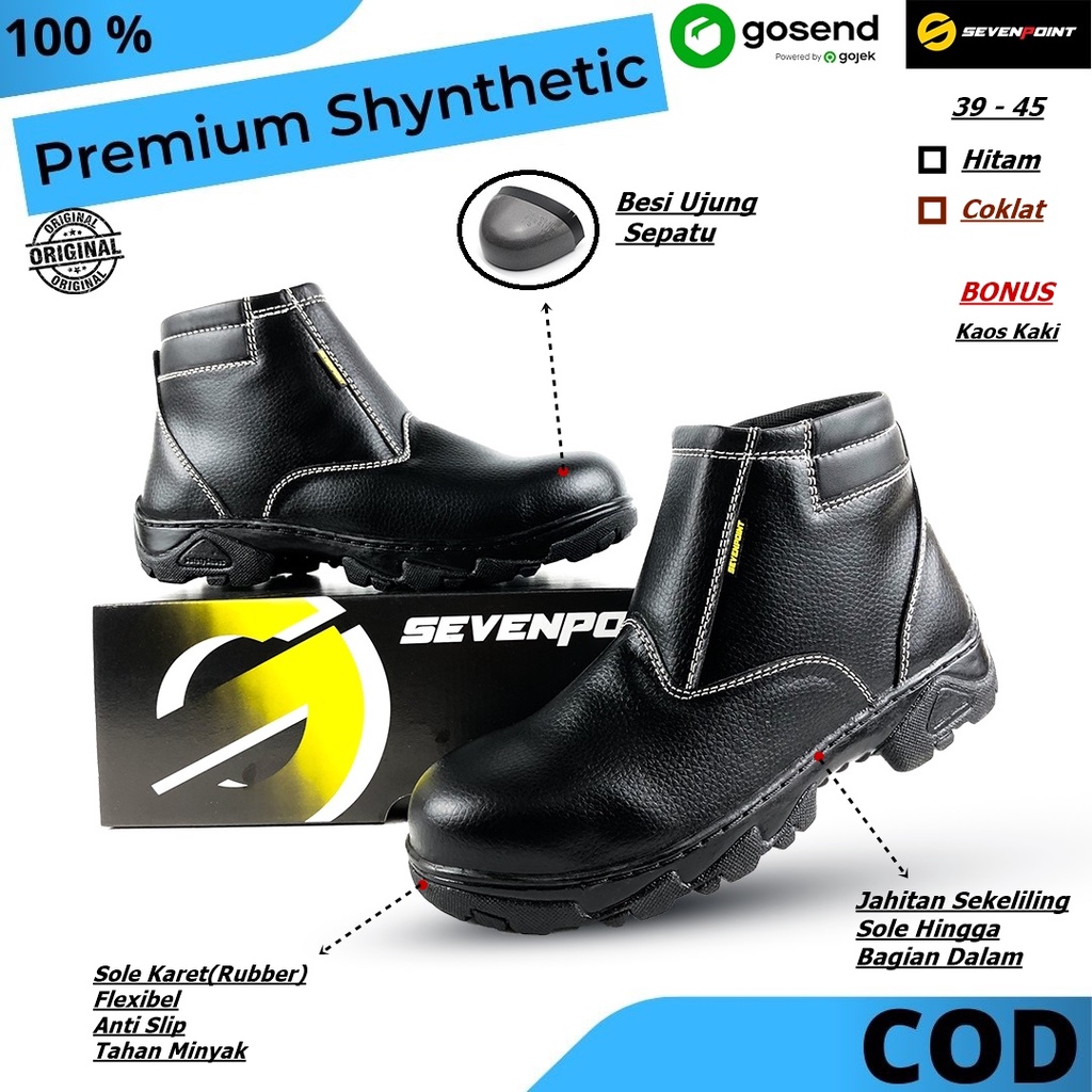 Original Sevenpoint Septy Zipper Safety Shoes Steel Toe Field Work ...