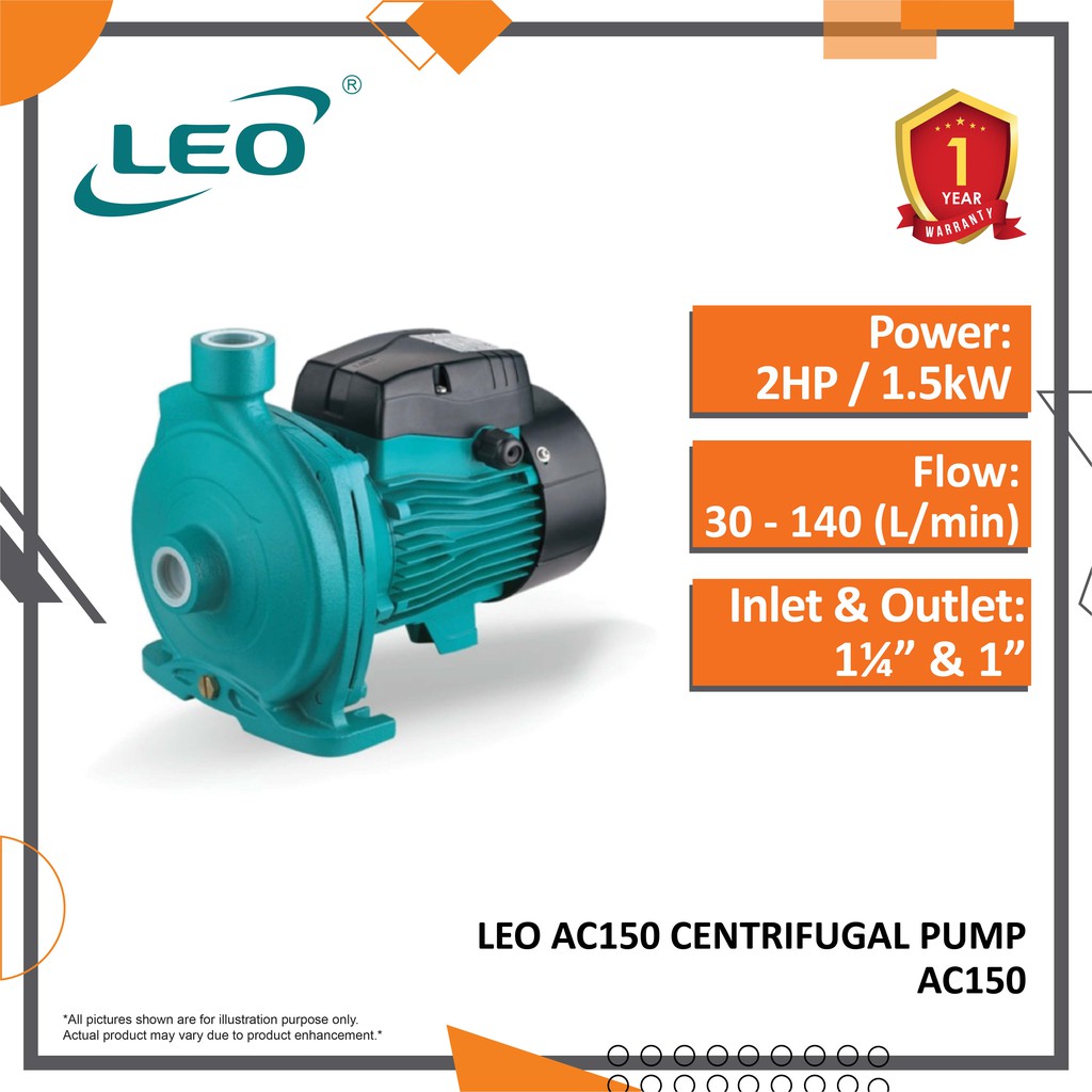 LEO AC150 CENTRIFUGAL PUMP (1.5kW/2HP) | Shopee Malaysia