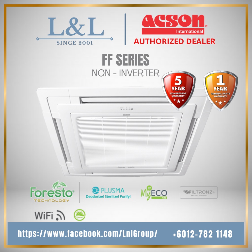 ACSON FF series ceiling cassette R32 NON-INVERTER WIFI (2HP/2.5HP/3.0HP ...