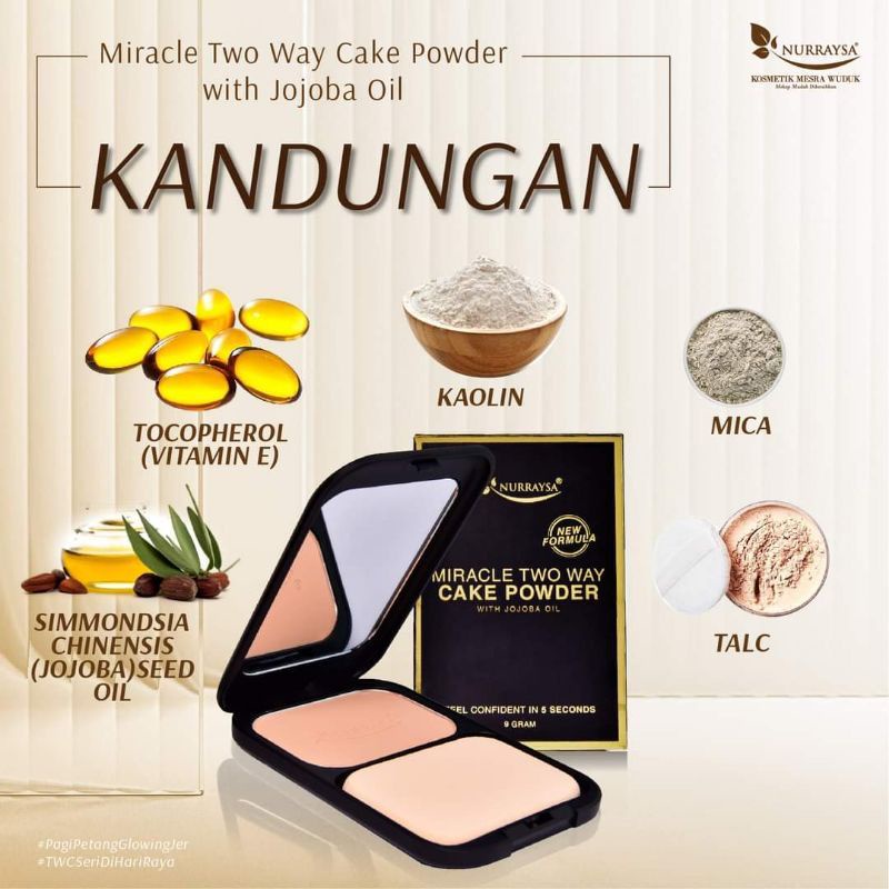 [ORIGINAL] NURRAYSA Miracle Two Way Cake Powder with Jojoba Oil(100% ...