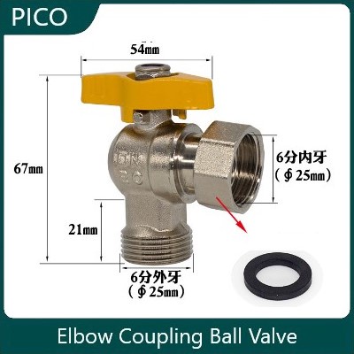 Elbow Coupling Ball Valve PN20 DN20 3/4 ( L Type ) | Shopee Malaysia