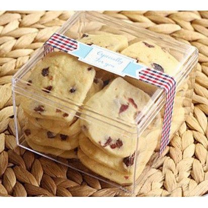 🌟Ready Stock🌟 004 Transparent Cookies Box / Biscuit Box / Cake / Mousse ...