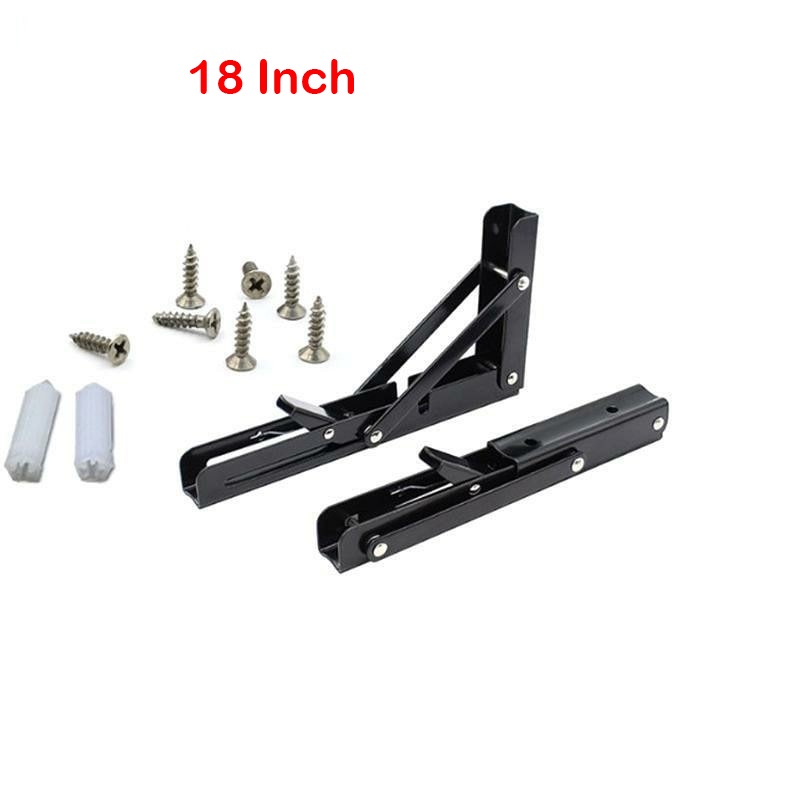 Heavy duty wall mounted 90 degree foldable L Bracket wood shelf bracket ...