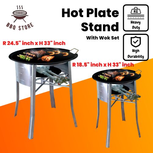 BBQ Store Roti Canai Hot Plate Stand With Wok One Set/ Kitchen Stand ...