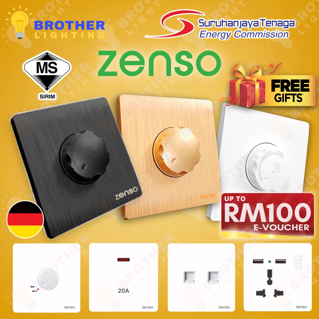 [SIRIM] Zenso Grande USB Socket and Wall Switch Slim Modern Switches ...