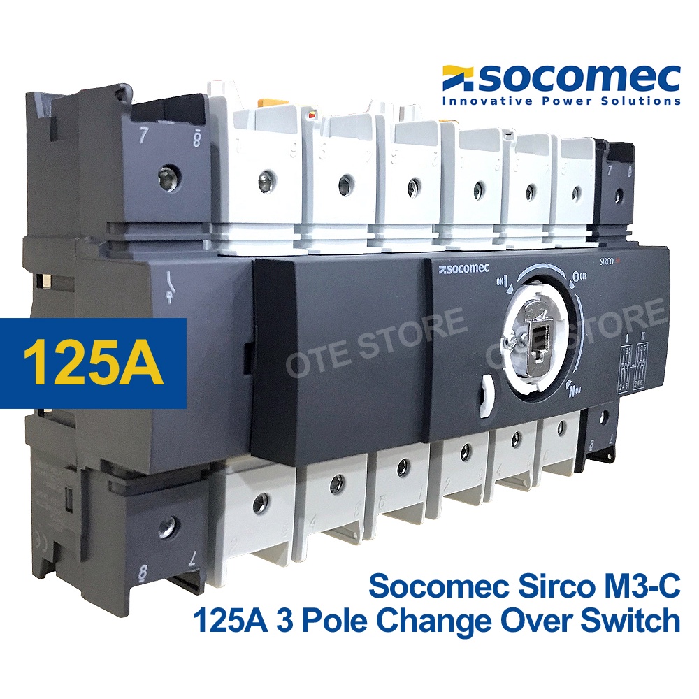 Socomec Sirco M3-C 125A 4 Pole Change Over Switch with D.C | Shopee Malaysia