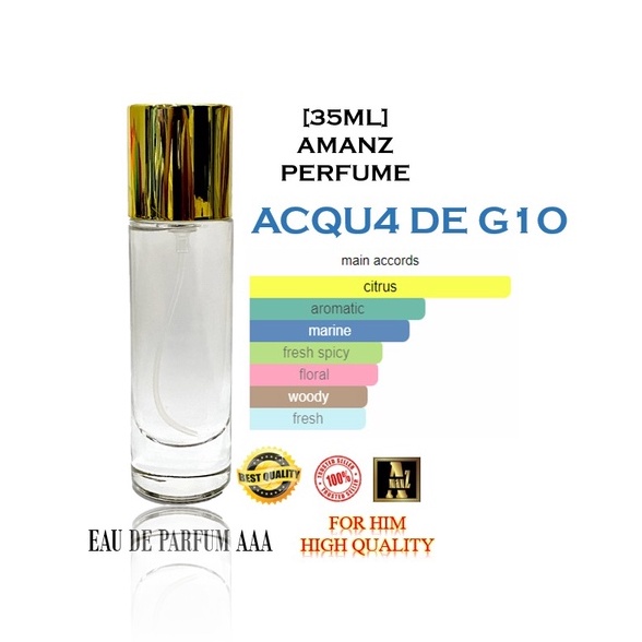 PEWANGI / PERFUME ACQU4 DE G1O (AMANZ PERFUME) (35ML) EAU DE PARFUM ...