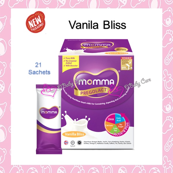 Milk Booster MOMMA® Pregolact® Vanilla Bliss - Value Pack 420g | Shopee ...