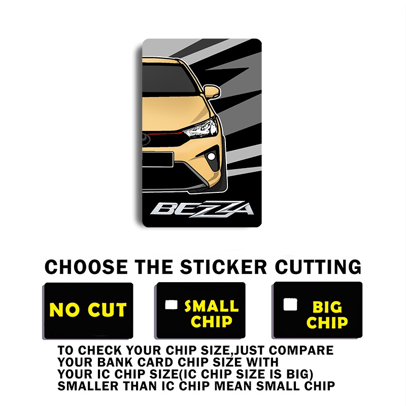 PERODUA BEZZA 2022 / ATM STICKER / T*G STICKER / BANK CARD STICKER ...