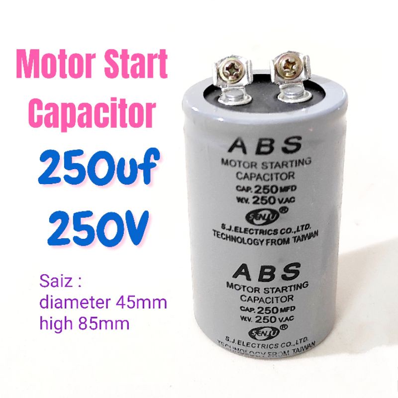250uf 250V Motorstart Capacitor kapasitor air Compressor water pump ...