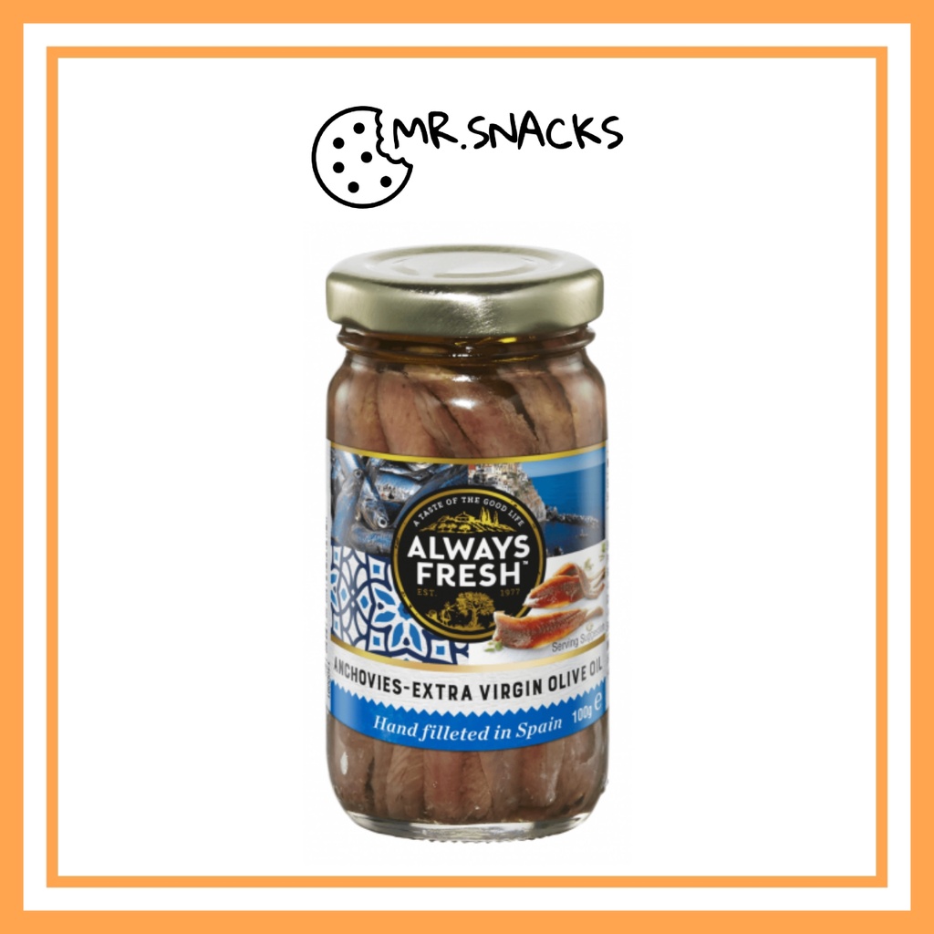 Always Fresh Anchovies in Extra Virgin Olive Oil 100g | Shopee Malaysia