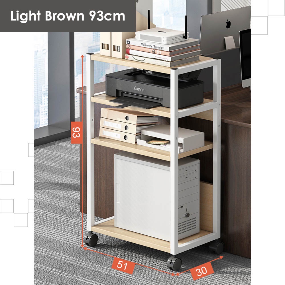 Encora Multipurpose Storage Rack Printer Shelf Simple Office Bookshelf ...