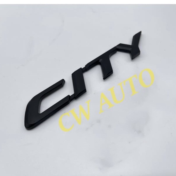 Honda CITY Wording Emblem Matt Black Badge Black Ready Stock Very Good ...