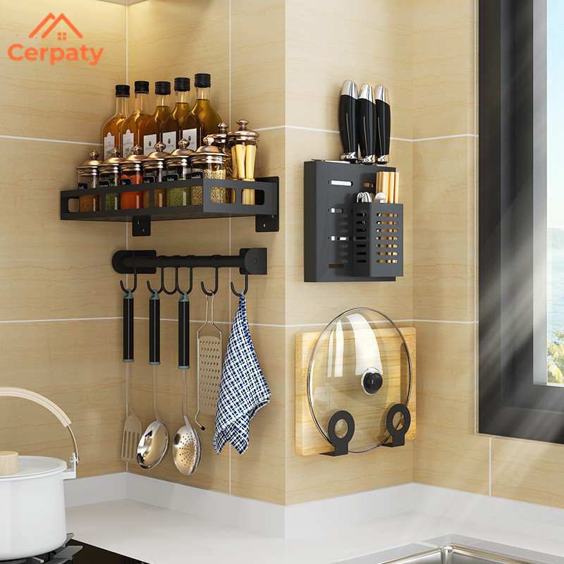 Dish Stainless Kitchen Steel Wall-Mounted Drainer Rack Utensils Rack ...