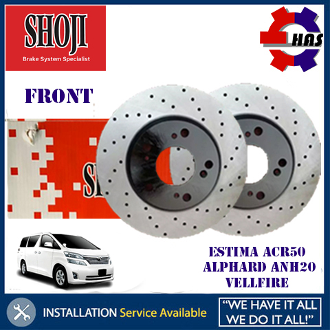 Toyota Estima ACR50 Alphard Vellfire ANH20 SHOJI FRONT Racing Disc ...