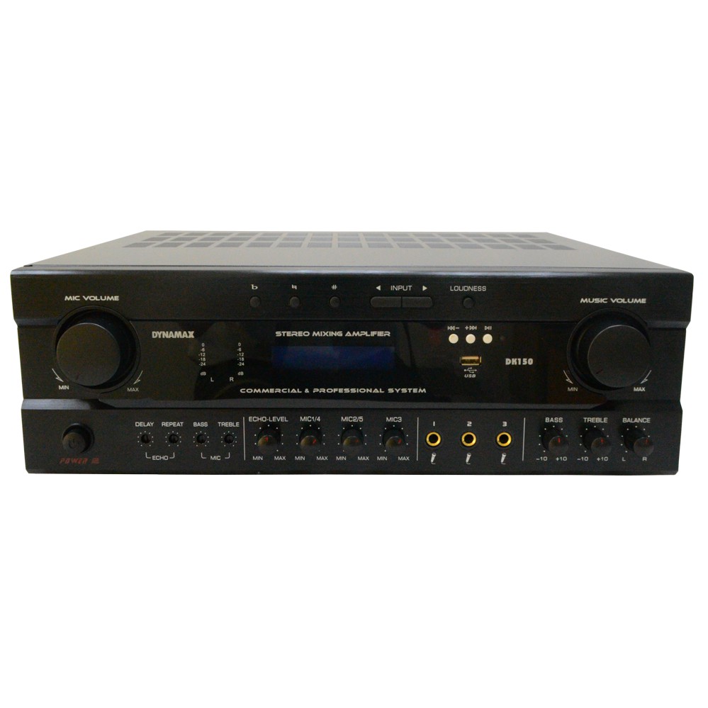 Dynamax DK150 Karaoke Amplifier 150W X 2 8 Ohm With Key Control And DSP ...