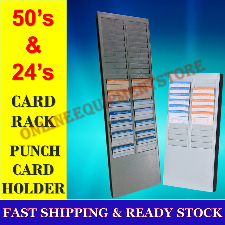 50'S SLOT 24 SLOT COLUMN PUNCH CARD RACK/ PUNCH CARD HOLDER / PUNCH ...