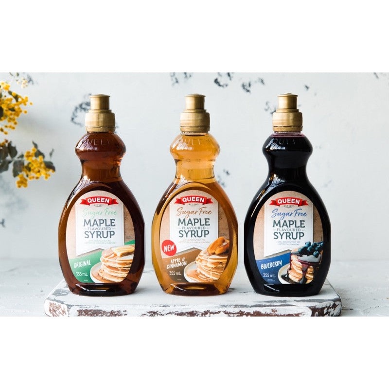 Queen Sugar Free Maple Syrup 355mL [ Original / Apple & Cinnamon ...