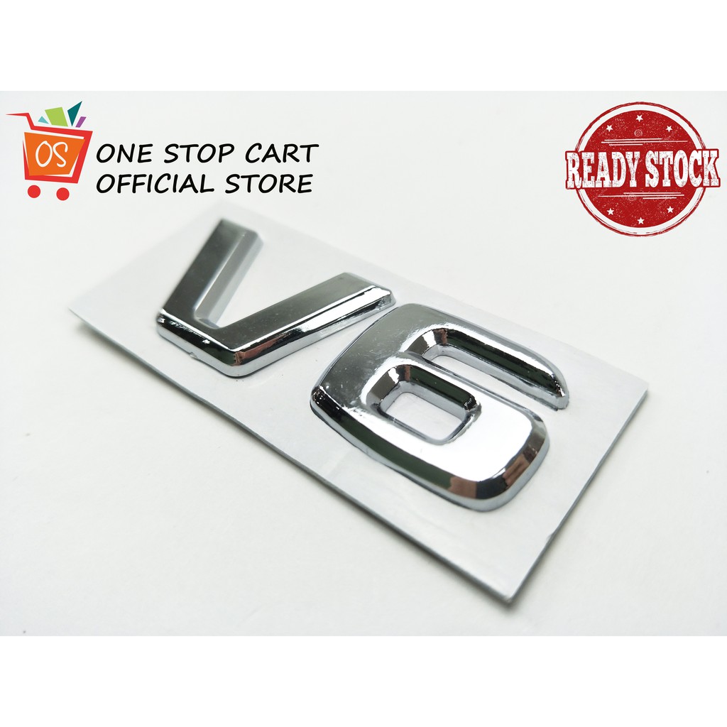 🇲🇾V6 LOGO EMBLEM UNIVERSAL NISSAN MERCEDES BENZ FORD FERRARI PROTON ...