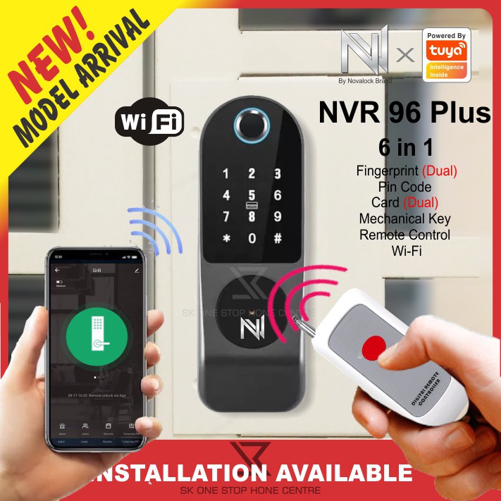 NVSMART NVR 96 Plus TUYA Smart life App Dual Fingerprint Grill Gate ...