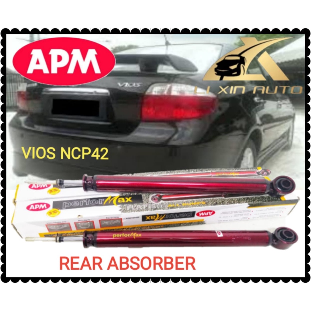 TOYOTA VIOS NCP42 03-06 REAR ( BELAKANG ) ABSORBER 2 PCS 1 PAIR APM ...