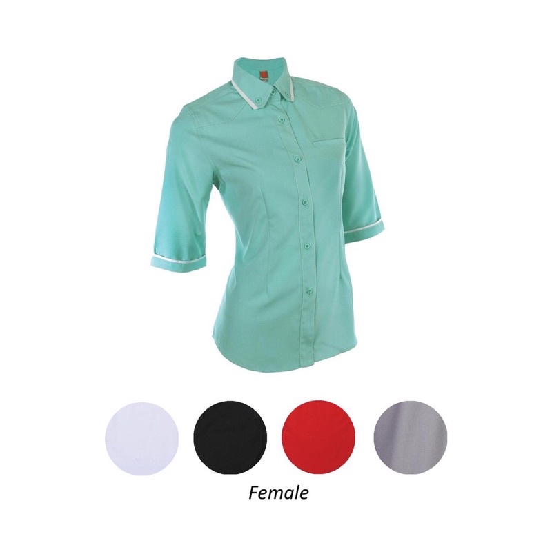 BAJU KORPORAT WANITA ~ Oren F131 Corporate Uniform - Female | Shopee Malaysia