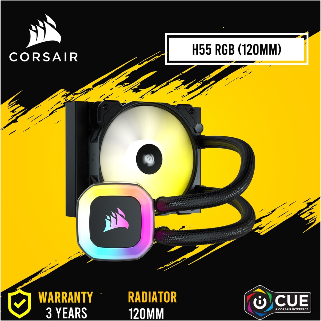 Corsair H55 / H100 / H150 RGB High Performance AIO ARGB Liquid CPU ...