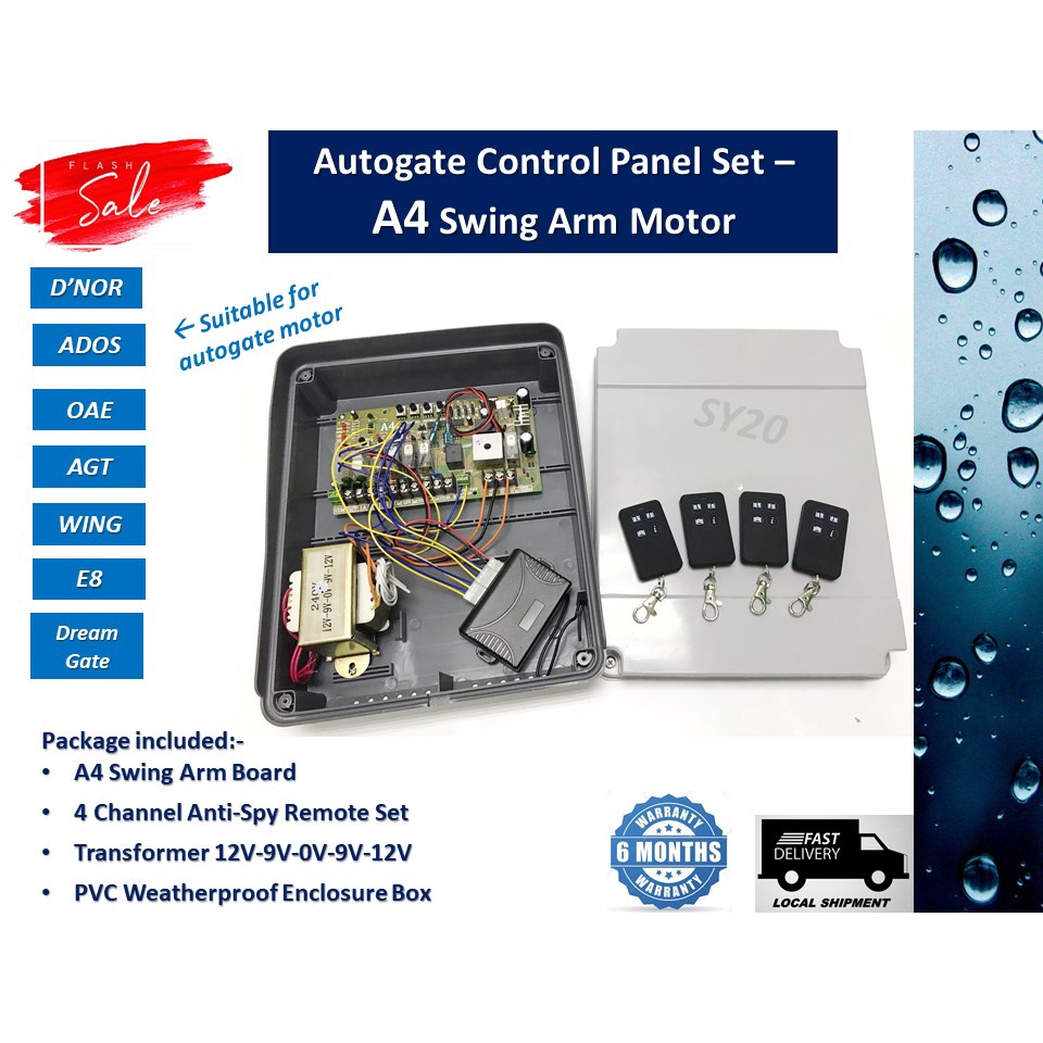 Autogate Control Panel Set - A4 Swing Arm Motor | Shopee Malaysia