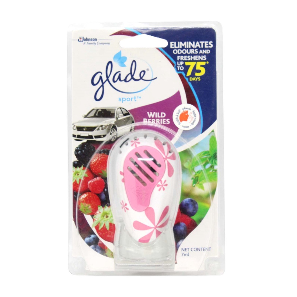 Glade Sport Car Air fragrances Starter Kit Wild Berries (7ml) | Shopee ...