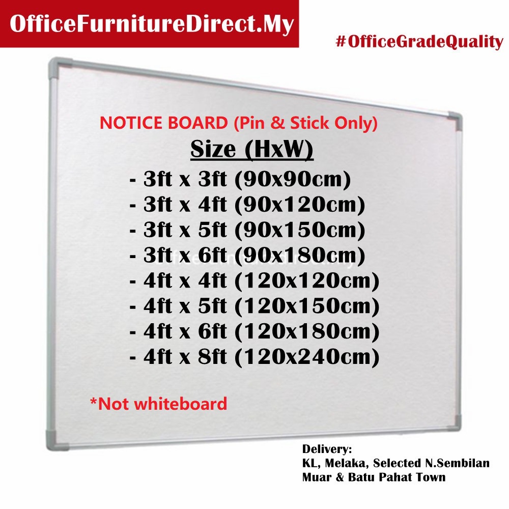 Notice Board- Soft board With Aluminium Frame Softboard | Shopee Malaysia