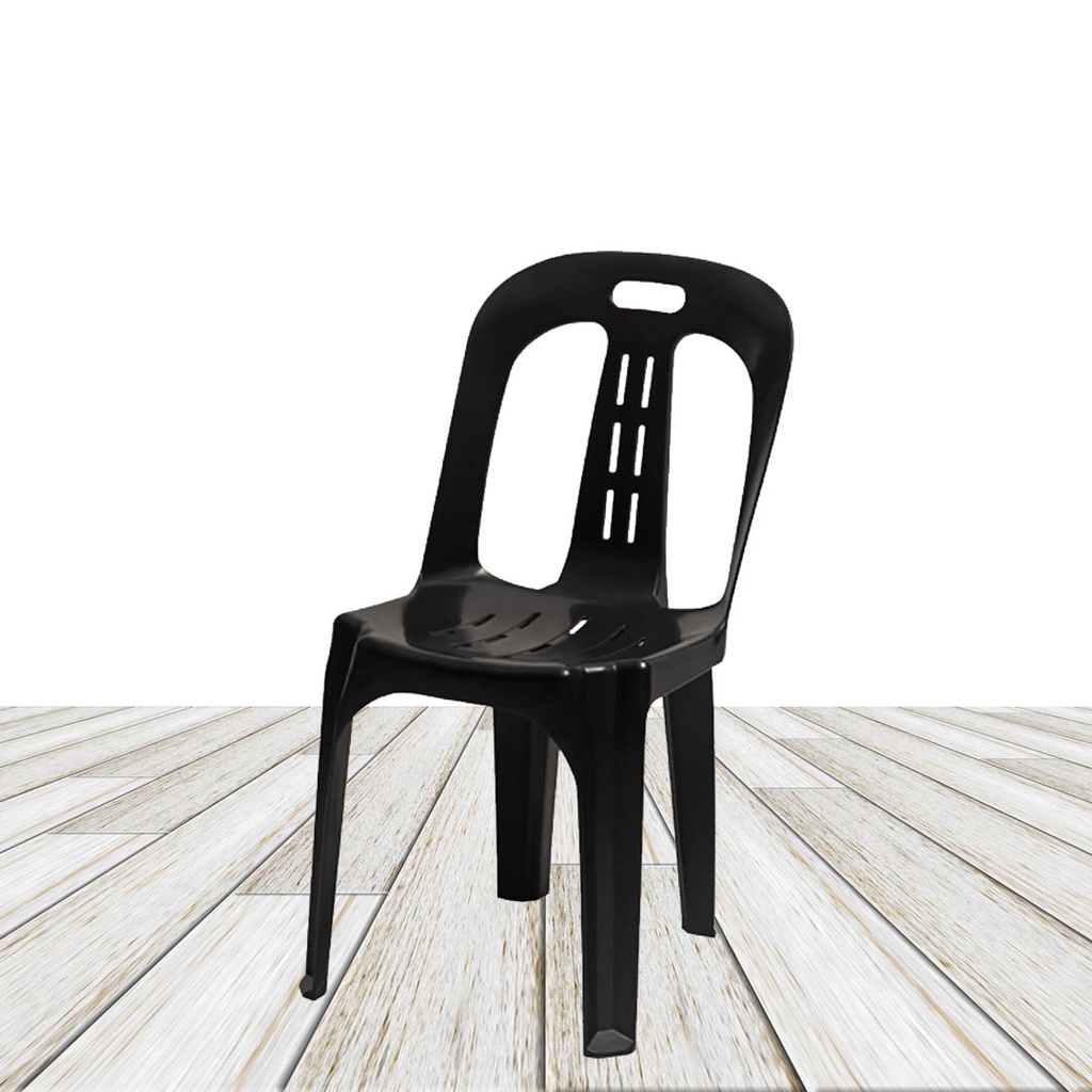 1670B Black Plastic Chair | Shopee Malaysia