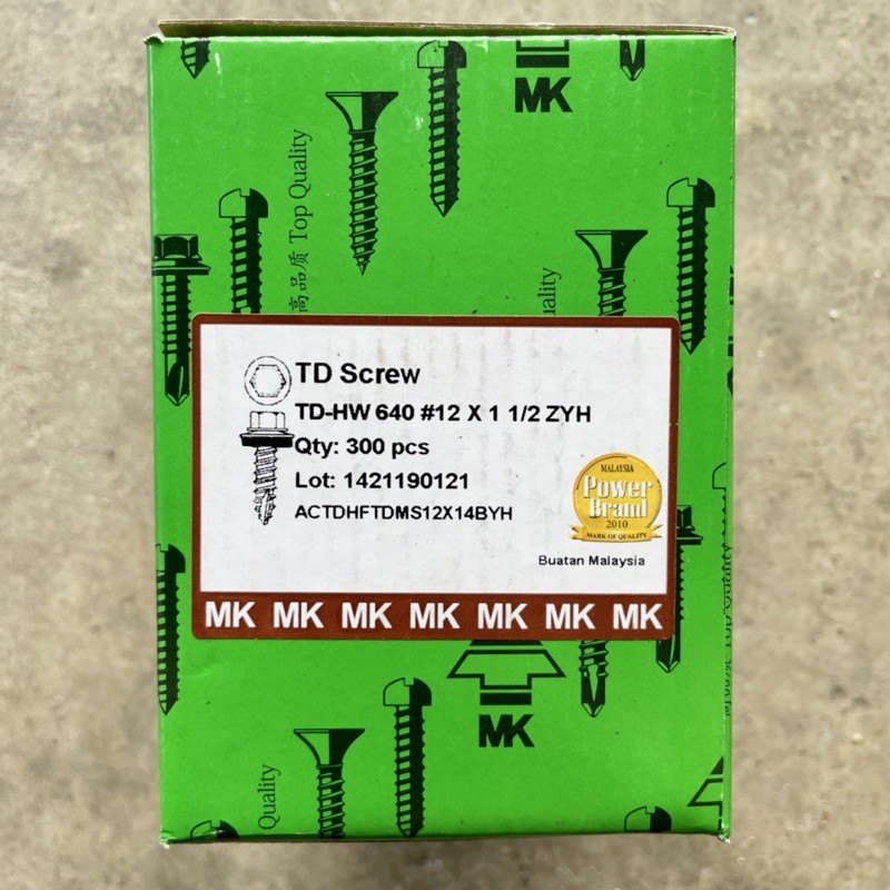 MK TD-HW ZYH SELF DRILLING SCREW (READY STOCK) | Shopee Malaysia