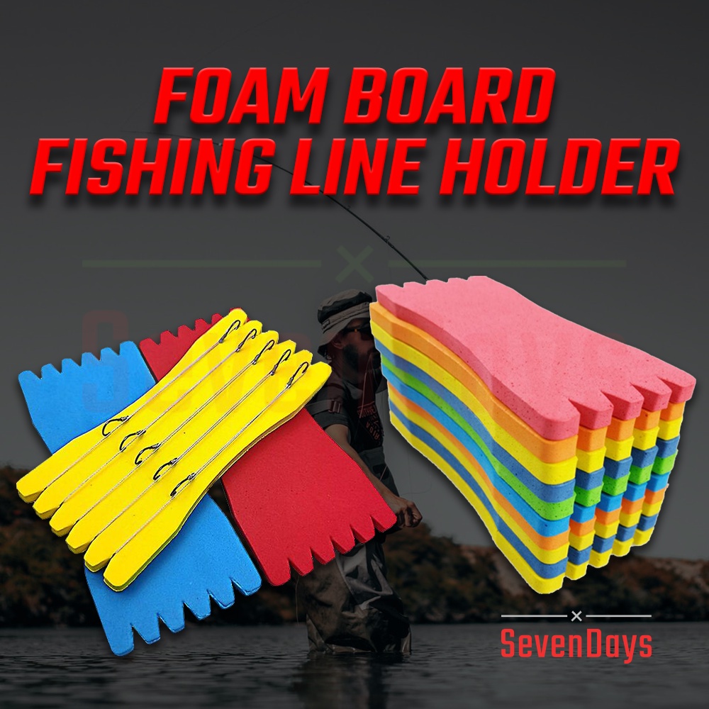 Foam Board Fishing Line Holder EVA Snelled Hook Rig Line Winders Lures ...