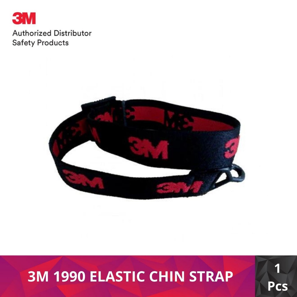 3M 1990 ELASTIC CHIN STRAP,Used with 3M™ M- and H-Series hard hats ...