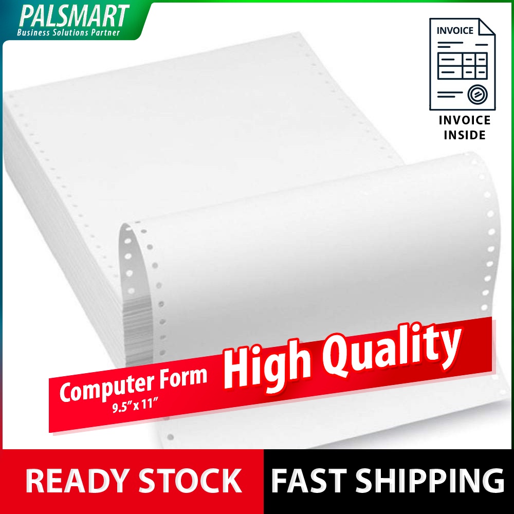 Computer Form NCR Paper - 9.5" X 11" / All White / 1Ply 2Ply 3Ply / 480 ...