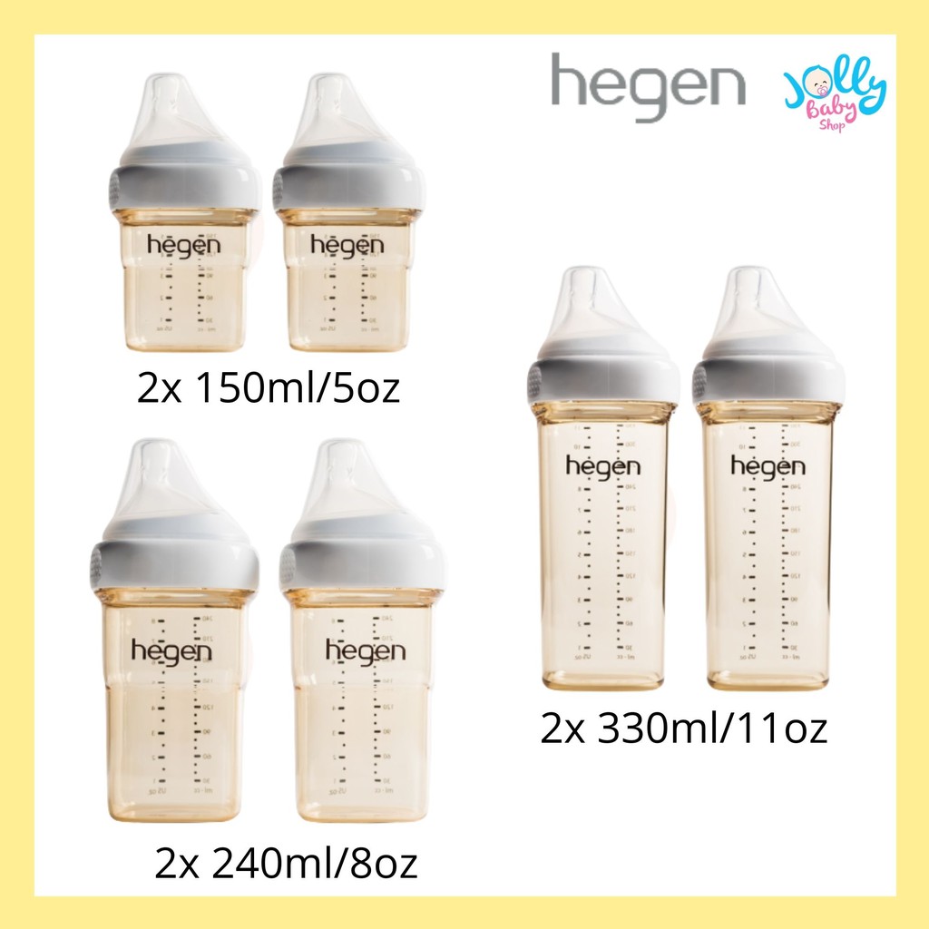 Hegen PCTO™ Feeding Bottle PPSU (2-pack) - (150ml/5oz, 240ml/8oz, 330ml/8oz) | Shopee Malaysia