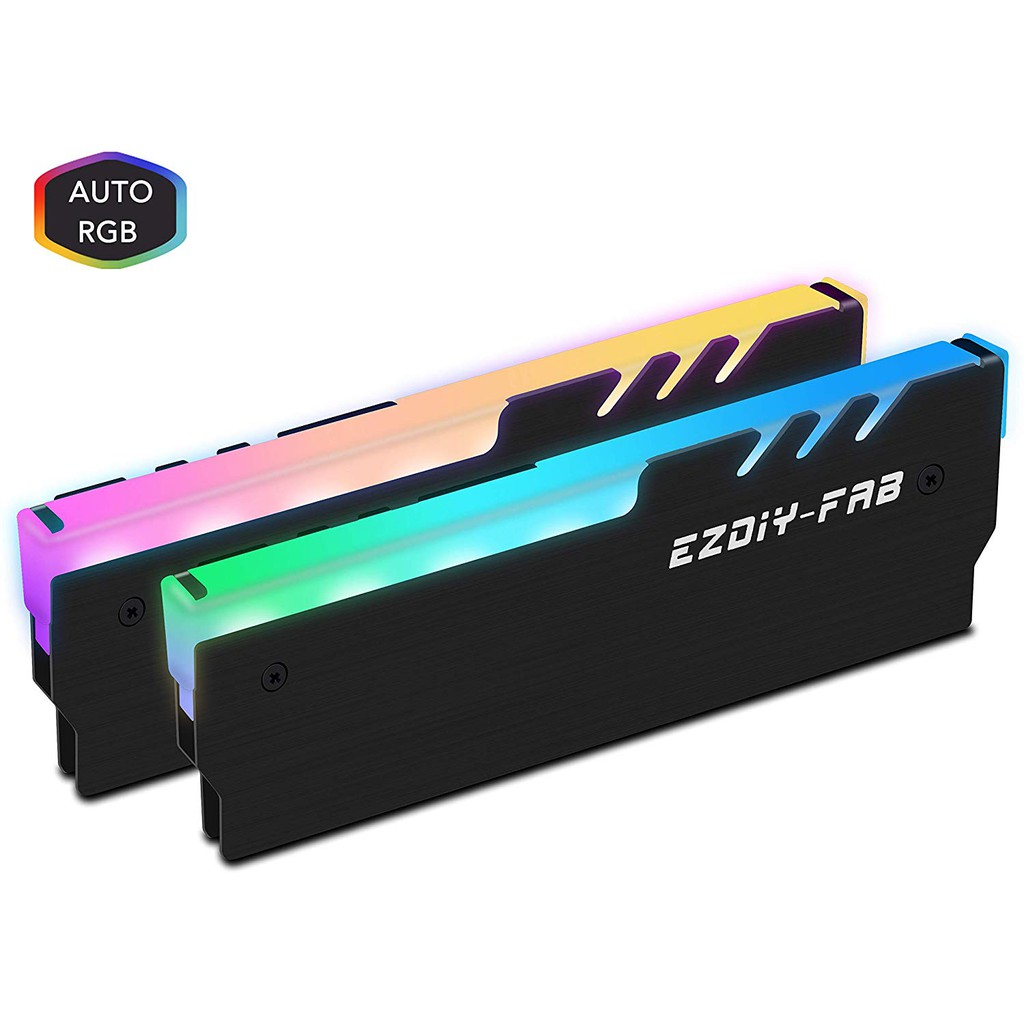EZDIY-FAB RGB DDR Memory RAM Radiator Shell Color Uncontrollable Black ...