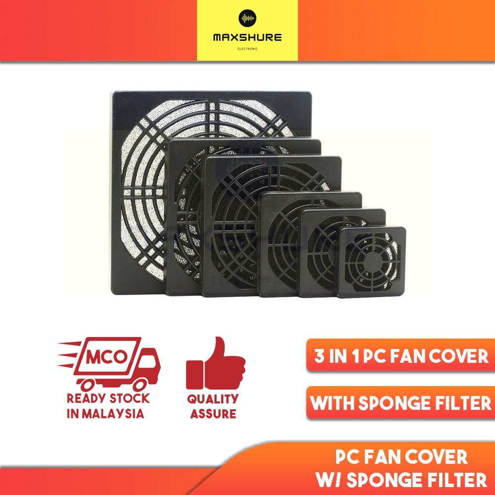 [MaxShure] 40MM - 120MM 3 in 1 PVC PC Fan Cover With Sponge Filter ...