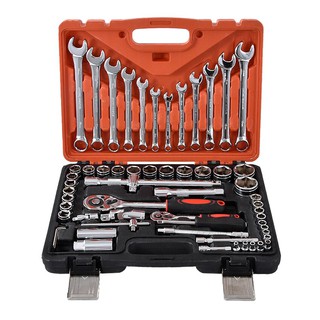 61pcs Combination Socket Wrench Set Ratchet Spanner Tools Set Box Set ...