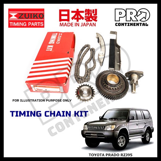 GENUINE ZUIKO JAPAN TOYOTA LAND CRUISER PRADO RZJ95 3RZ-FE TIMING CHAIN ...