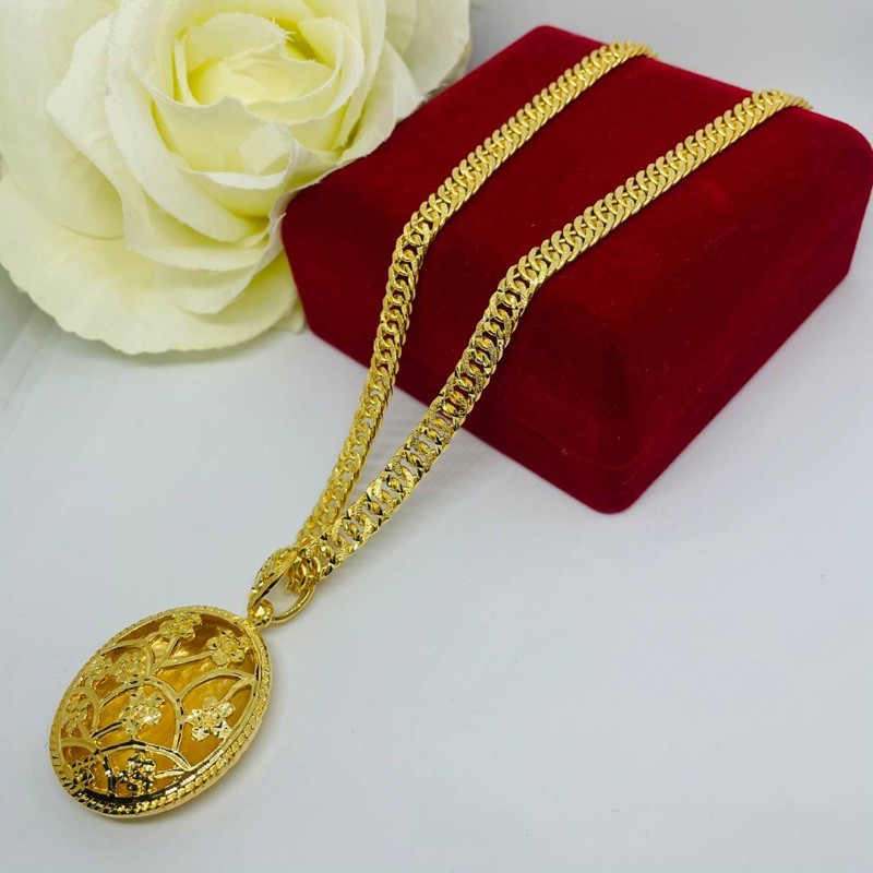 💥Original emas bangkok rantai leher ada cop 916💥 | Shopee Malaysia