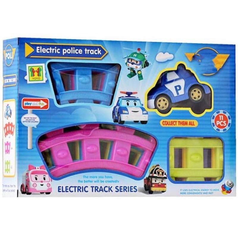 Electric rail Poli car Poli Track scene parking lot puzzle assembled ...