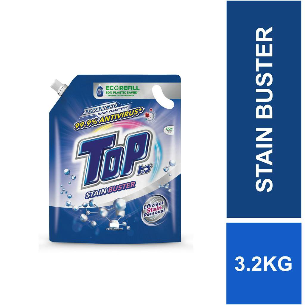 TOP Liquid Detergent Refill Stain Bluster 3.2KG | Shopee Malaysia