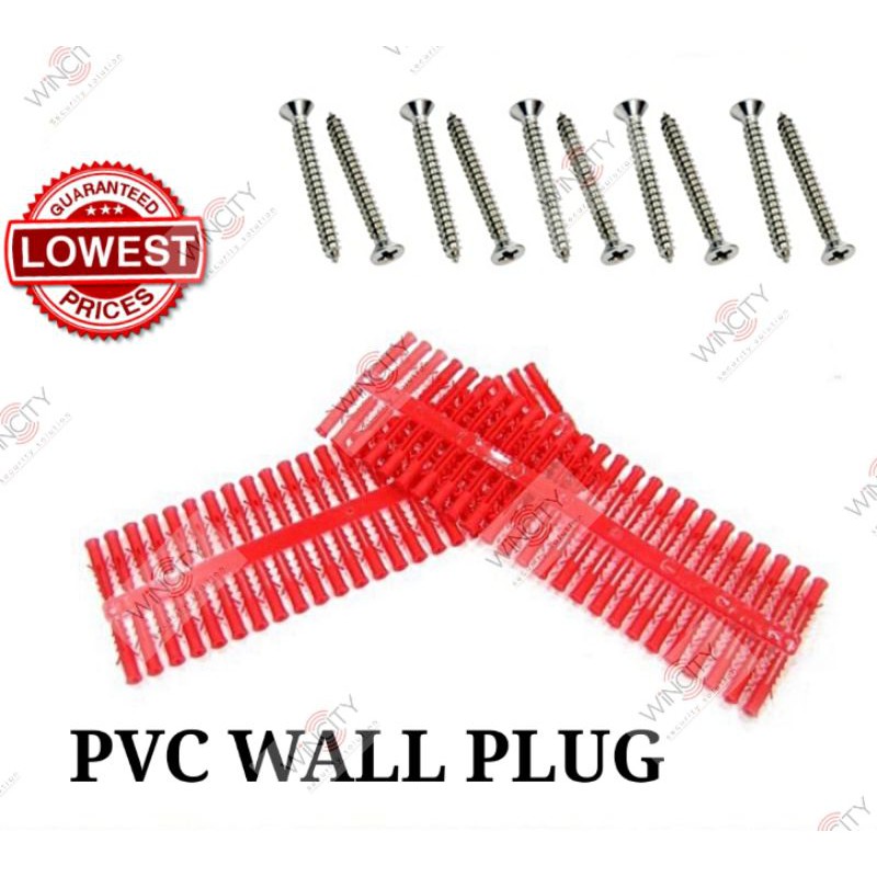 WSS 💥READY STOCK💥 PVC Wall Plug 6mm Made In Malaysia (25pcs) | Shopee ...