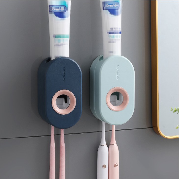 [Ready Stock] Toothpaste DispenserToothbrush Holder Push Automatic Hole ...